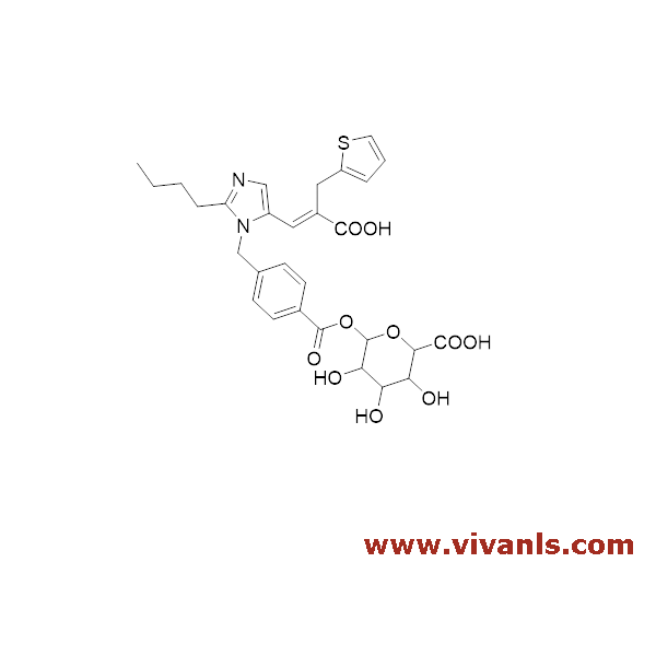 Eprosartan Acyl-β-D-glucuronide, Formula C₂₉H₃₂N₂O₁₀S, VIVAN Life Sciences