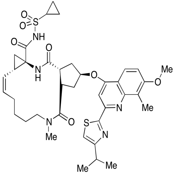 Simeprevir, Formula C₃₈H₄₇N₅O₇S₂, CAS Number 923604-59-5, Vivan Life ...