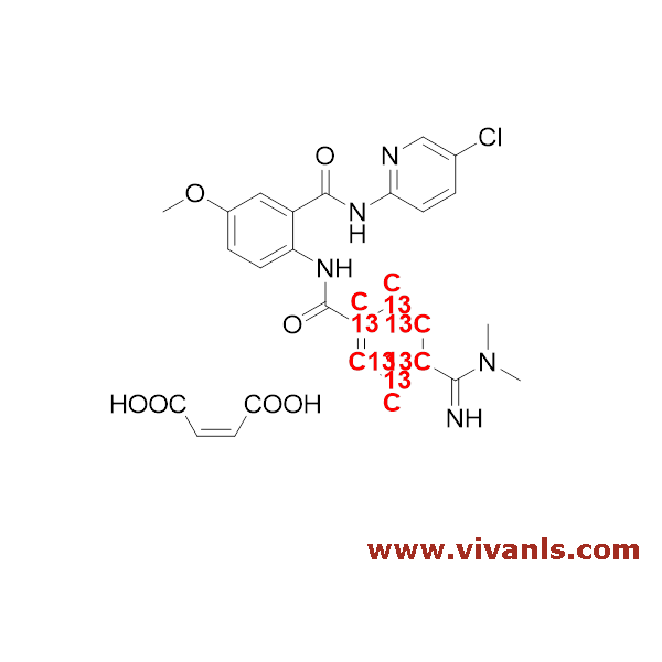 Betrixaban Maleate-13C6, CAS Number 936539-80-9 unlabeled, Formula ...