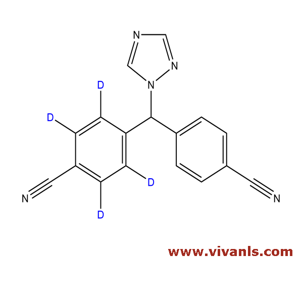 Letrozole D4, Formula C₁₇H₇N₅D₄, CAS No. 1133712-96-5, VIVAN Life Sciences