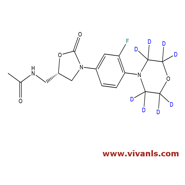 Linezolid D8, Formula C₁₆H₁₂D₈FN₃O₄, CAS No. 1032182-14-1, VIVAN Life ...