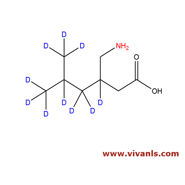 Pregabalin D10, Formula C₈H₇NO₂D₁₀, VIVAN Life Sciences