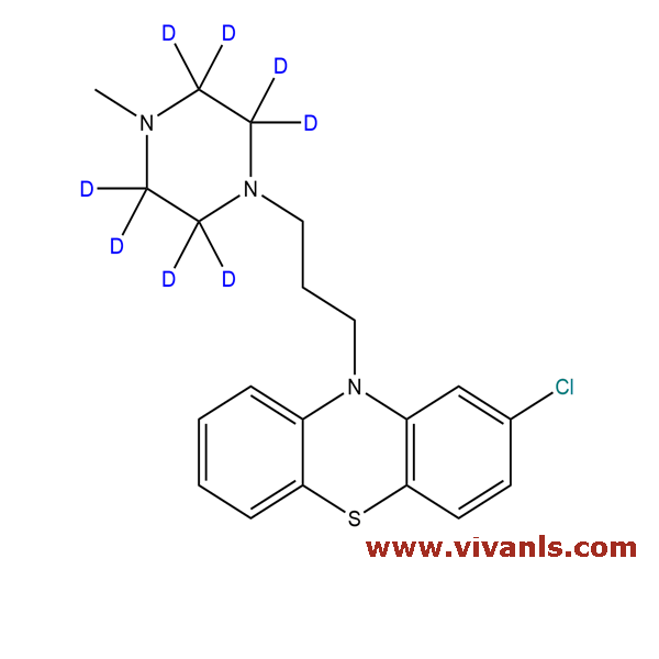 Prochlorperazine D8, Formula C28H24D8ClN3O8S, VIVAN Life Sciences