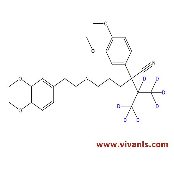 Verapamil D7, Formula C27H31D7N2O4 , VIVAN Life Sciences