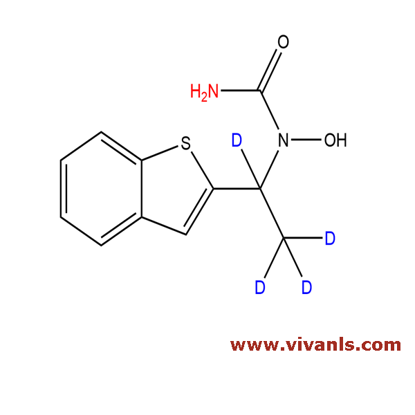 Zileuton, Formula C₁₁H₁₂N₂O₂S, CAS No. 111406-87-2, VIVAN Life Sciences