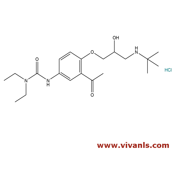 Celiprolol, C₂₀H₃₃N₃O₄ Formula, Celiprolol standards, VIVAN Life Sciences