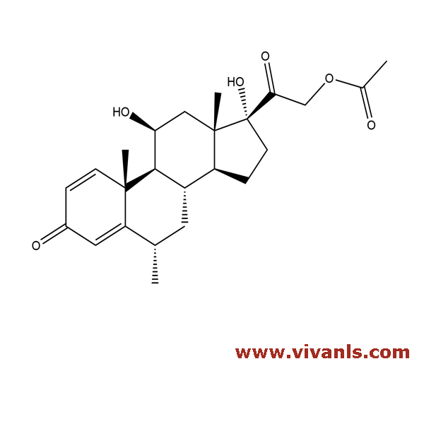 Prednisolone, CAS Number 50-24-8, Formula C₂₁H₂₈O₅, VIVAN Life Sciences