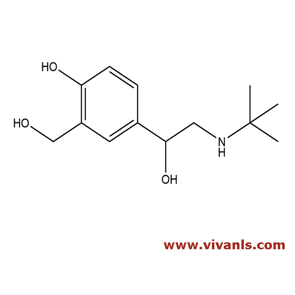 levosalbutamol SO4, CAS Number 34391-04-03, Formula C13H21NO3.SO4 ...