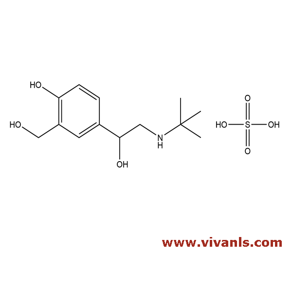 levosalbutamol SO4, CAS Number 34391-04-03, Formula C13H21NO3.SO4 ...